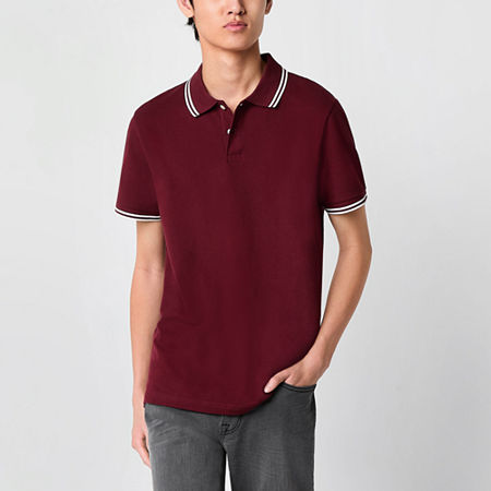 Click here for Arizona Mens Short Sleeve Tipped Polo  Small  Red prices