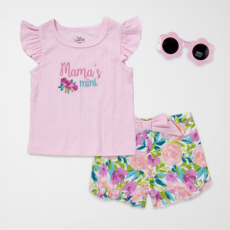 Click here for Baby Essentials Baby Girls 3-pc. Short Set  18 Mon... prices