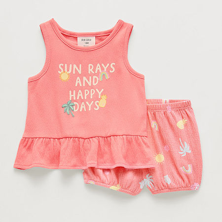 Click here for Okie Dokie Baby Girls 2-pc. Short Set  6 Months  P... prices