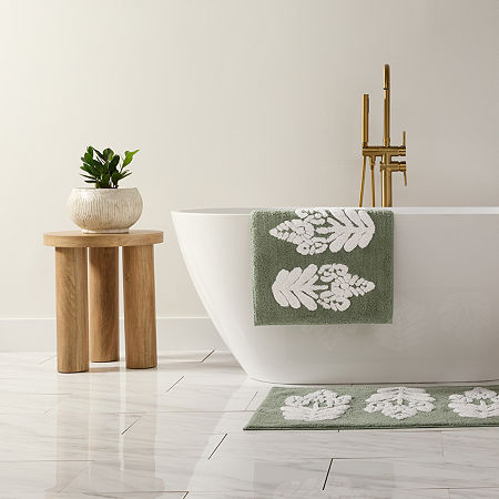 Click here for Casual Comfort Folk Leaves Pattern Cotton Bath Rug... prices