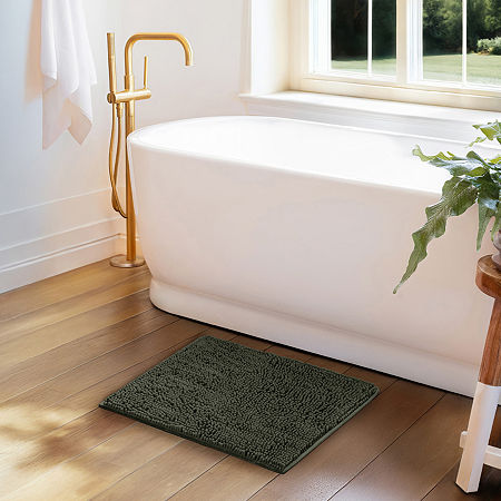 Click here for Casual Comfort Chenille Bath Rug  One Size  Green prices