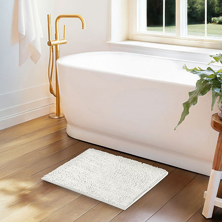 Click here for Casual Comfort Chenille Bath Rug  One Size  White prices