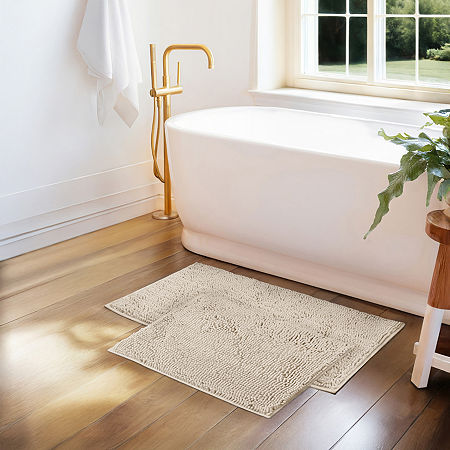 Click here for Casual Comfort Chenille Bath Rug  One Size  White prices