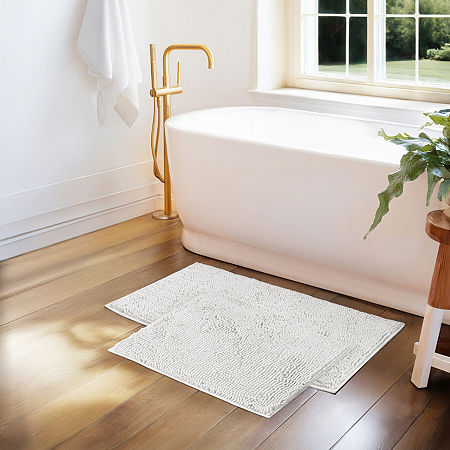 Click here for Casual Comfort Chenille Bath Rug  One Size  White prices