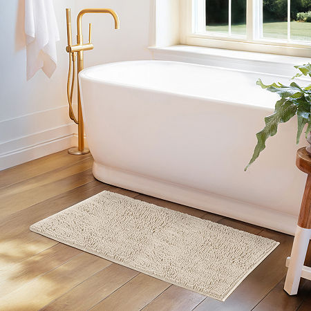 Click here for Casual Comfort Chenille Bath Rug  One Size  White prices