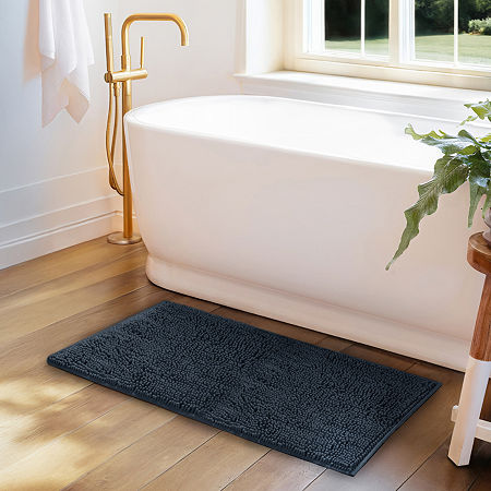 Click here for Casual Comfort Chenille Bath Rug  One Size  Blue prices