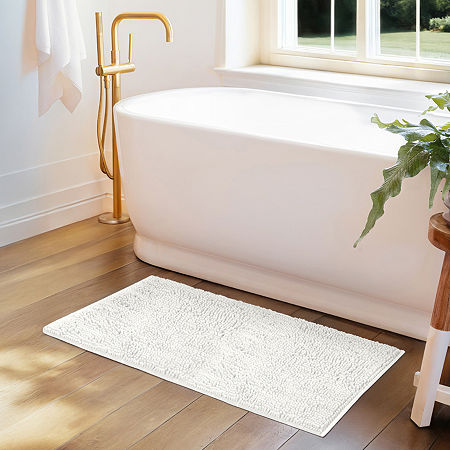 Click here for Casual Comfort Chenille Bath Rug  One Size  White prices