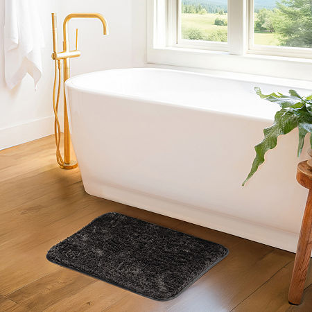 Click here for Casual Comfort Plush Bath Rug  One Size  Gray prices