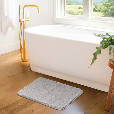Click here for Casual Comfort Plush Bath Rug  One Size  Gray prices