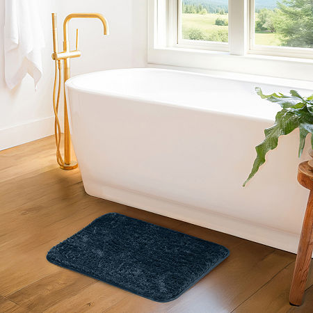 Click here for Casual Comfort Plush Bath Rug  One Size  Blue prices