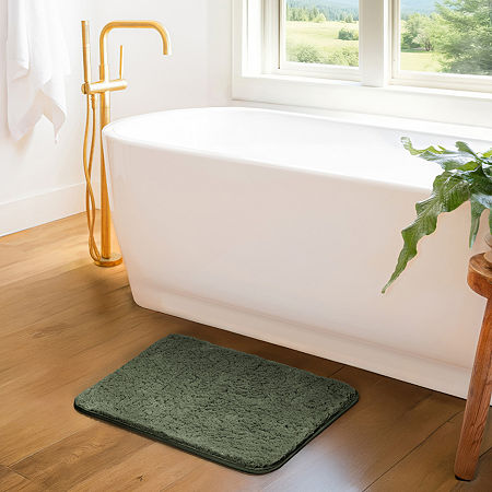 Click here for Casual Comfort Plush Bath Rug  One Size  Green prices