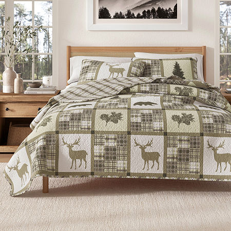 Click here for Linery Nature Mosaic Reversible Quilt Set  One Siz... prices