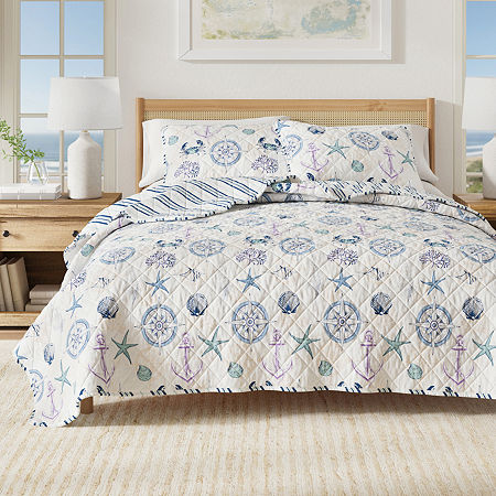 Click here for Linery Nautical Reversible Reversible Quilt Set  O... prices