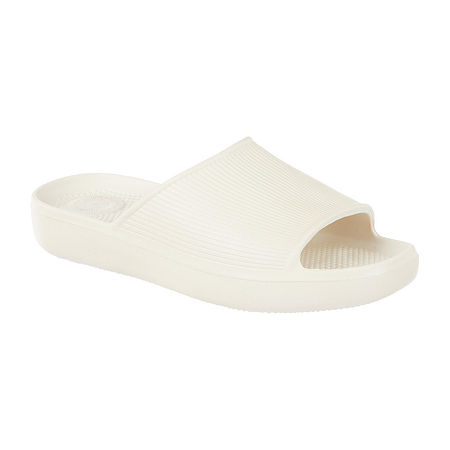 Click here for Totes Womens Totes Slide Sandals  10  White prices