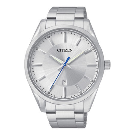 Click here for Citizen Mens Silver-Tone Dial Stainless Steel Watc... prices