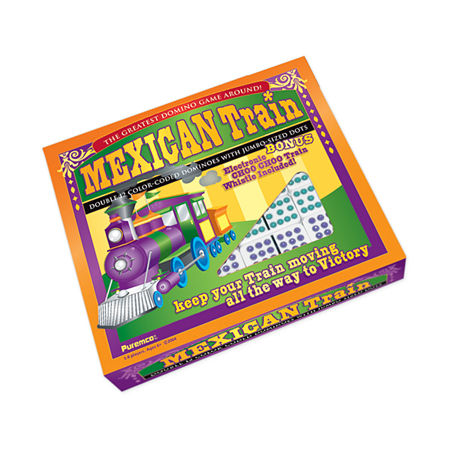 Click here for Puremco Mexican Train Double 12 Color Dot Dominoes... prices