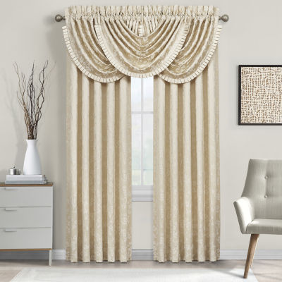 Queen Street Baltimore Rod Pocket Waterfall Valance, Color: Ivory ...