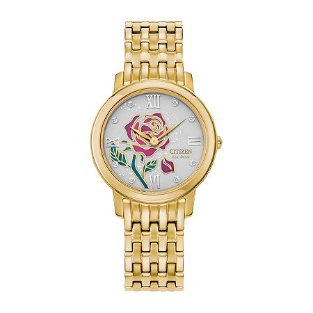 Click here for Disney by Citizen Eco-Drive Womens Belle Gold-Tone... prices