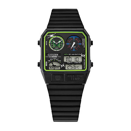 Star Wars by Citizen Trench Run Analog-Digital Black Stainless Steel Bracelet Watch 33mm - Black