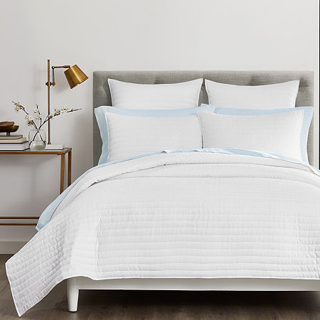 Click here for Fieldcrest Luxury Rice Stitch Quilt  One Size  Whi... prices