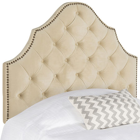 Click here for Arebelle Upholstered Tufted Nailhead Trim Headboar... prices