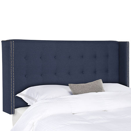Click here for Keegan Linen Upholstered Headboard  One Size  Blue prices