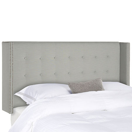 Click here for Keegan Linen Upholstered Headboard  One Size  Silv... prices