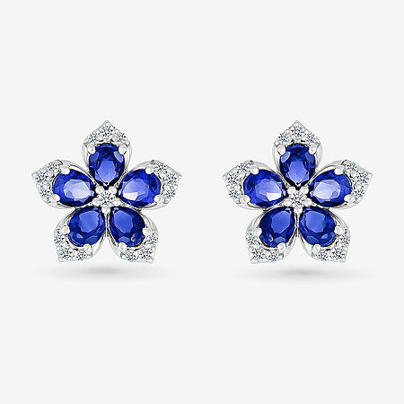 Click here for Womens Lab Created Blue Sapphire & 1/5 CT. T.W. Ge... prices