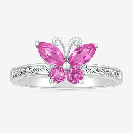 Click here for Womens Lab Created Pink Sapphire Sterling Silver B... prices