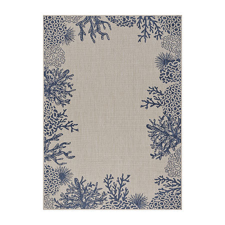 Click here for Samantha Coastal Bordered Coral Reef Indoor Outdoo... prices
