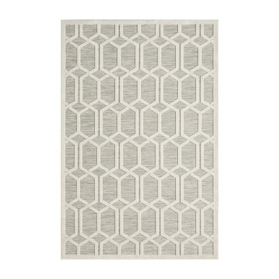 Vanessa Geometric Hi-Low Modern Indoor Outdoor Rectangular Area Rug ...