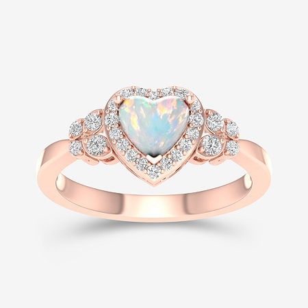 Click here for Womens Genuine Opal & 1/5 CT. T.W. Genuine Diamond... prices