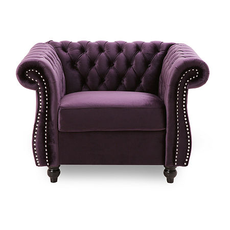 Click here for Westminster Roll Arm Chair  One Size  Purple prices