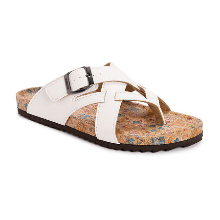 Click here for Muk Luks Womens Tanner Terra Turf Sandal - White prices