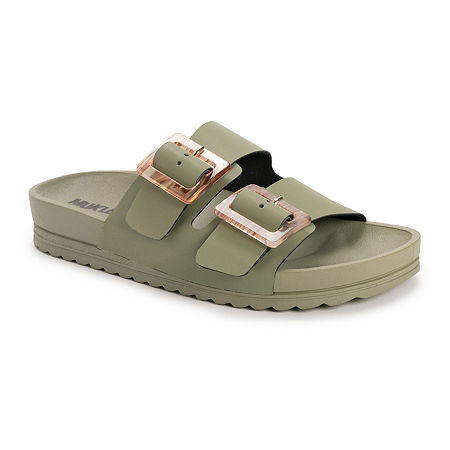 Muk Luks Womens Grand Cayman Sandal - Light olive