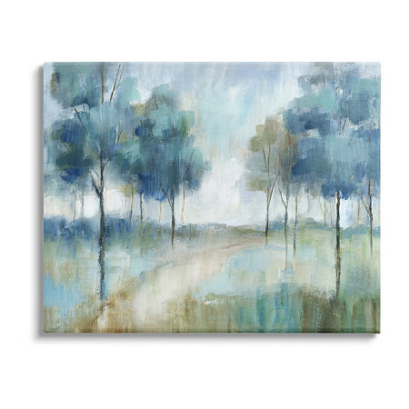 Click here for Stupell Industries Abstract Blue Woodland Path Tre... prices