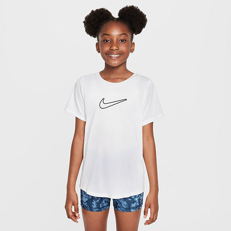 Click here for Nike Dri-Fit One Big Kid Girls Crew Neck Short Sle... prices