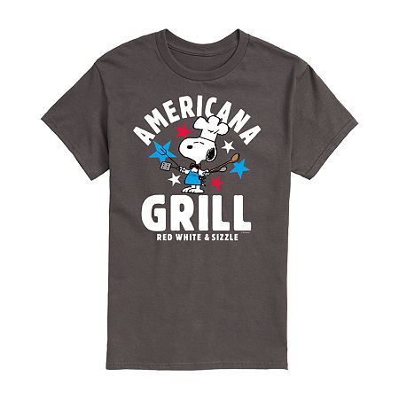 Click here for Mens Short Sleeve Americana Peanuts Snoopy Graphic... prices