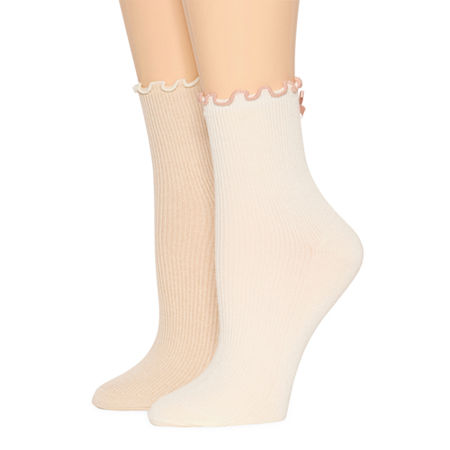 Click here for Arizona Lettuce Edge Backseam Bow Womens 2 Pair Qu... prices