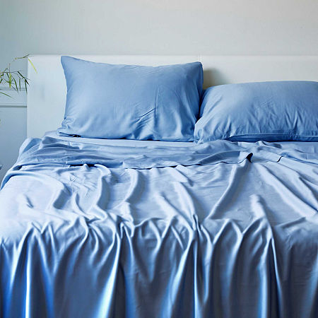BedVoyage Luxury Viscose from Bamboo Pillowcase Pair  Standard - Bright blue