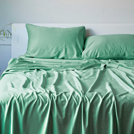 BedVoyage Luxury Viscose from Bamboo Pillowcase Pair  Standard - Light green