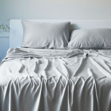 BedVoyage Luxury Viscose from Bamboo Pillowcase Pair  Standard - Light gray