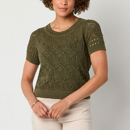 Click here for Liz Claiborne Womens Crew Neck Short Sleeve Pullov... prices
