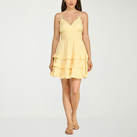 Click here for Trixxi Womens V Neck Sleeveless Fit + Flare Dress... prices