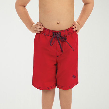 Click here for Dolfin Little Boys Quick Dry Swim Shorts  7  Red prices