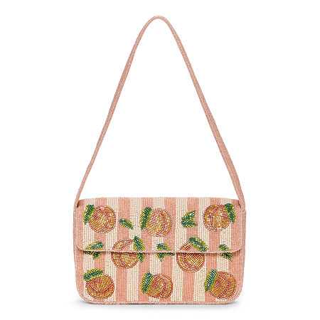 Click here for SOL and MER Beaded Peaches Shoulder Bag  One Size... prices