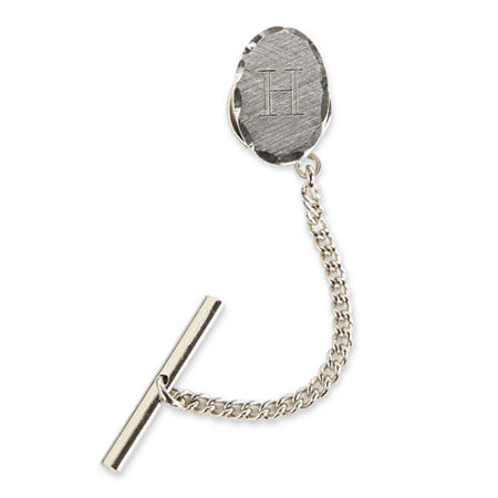 Click here for Personalized Sterling Silver Oval Tie Tack  One Si... prices