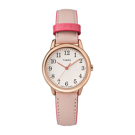 Click here for Timex Womens Pink Leather Strap Watch Tw2r62800jt... prices