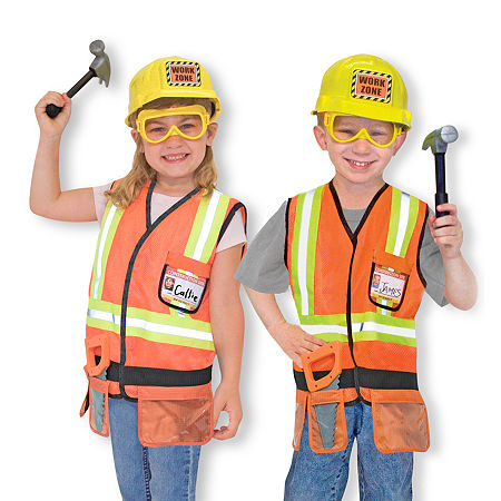 Melissa & Doug Kids Costume  Construction Worker Dress Up Set - Multi