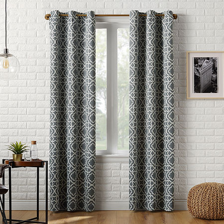 Click here for Barnett Trellis Blackout Grommet Curtain Panel - G... prices